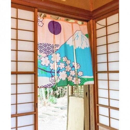 Japanese Style Door Curtain Sumo Sakura Fuji Home Decor Kitchen ...