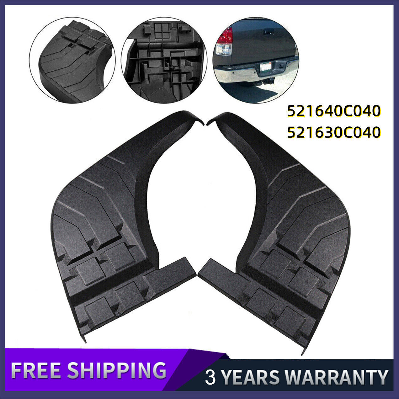 2PC Rear Left & Right Bumper Step Pad Set For Toyota Tundra 2007-2013 ...