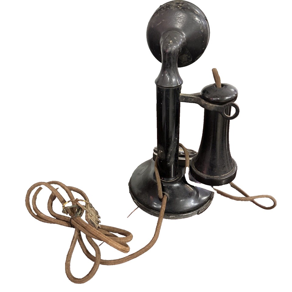 Antique 1900’s Black Automatic Electric Rotary Dial Candlestick ...