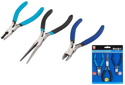 BlueSpot 3pc Mini Miniature Plier Set Combination Needle Nose Wire ...