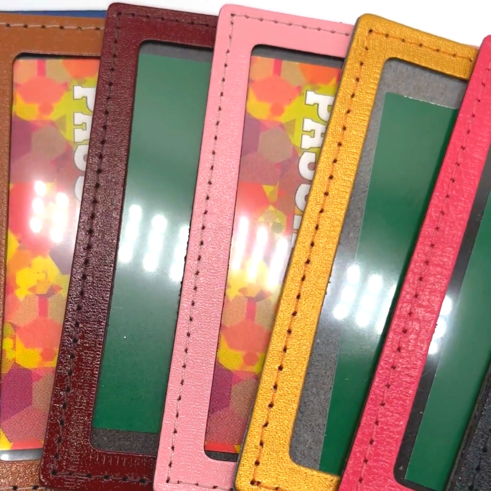 UK MADE LEATHER TRAVEL CARD HOLDER Bank Credit Card Holder Bus Pass ...