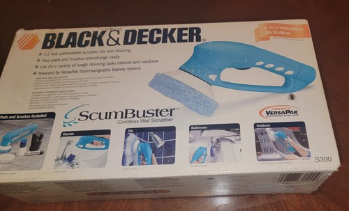 Black & Decker Scum Buster Kit S300 Cordless Tub & Tile Scrubber NEW ...