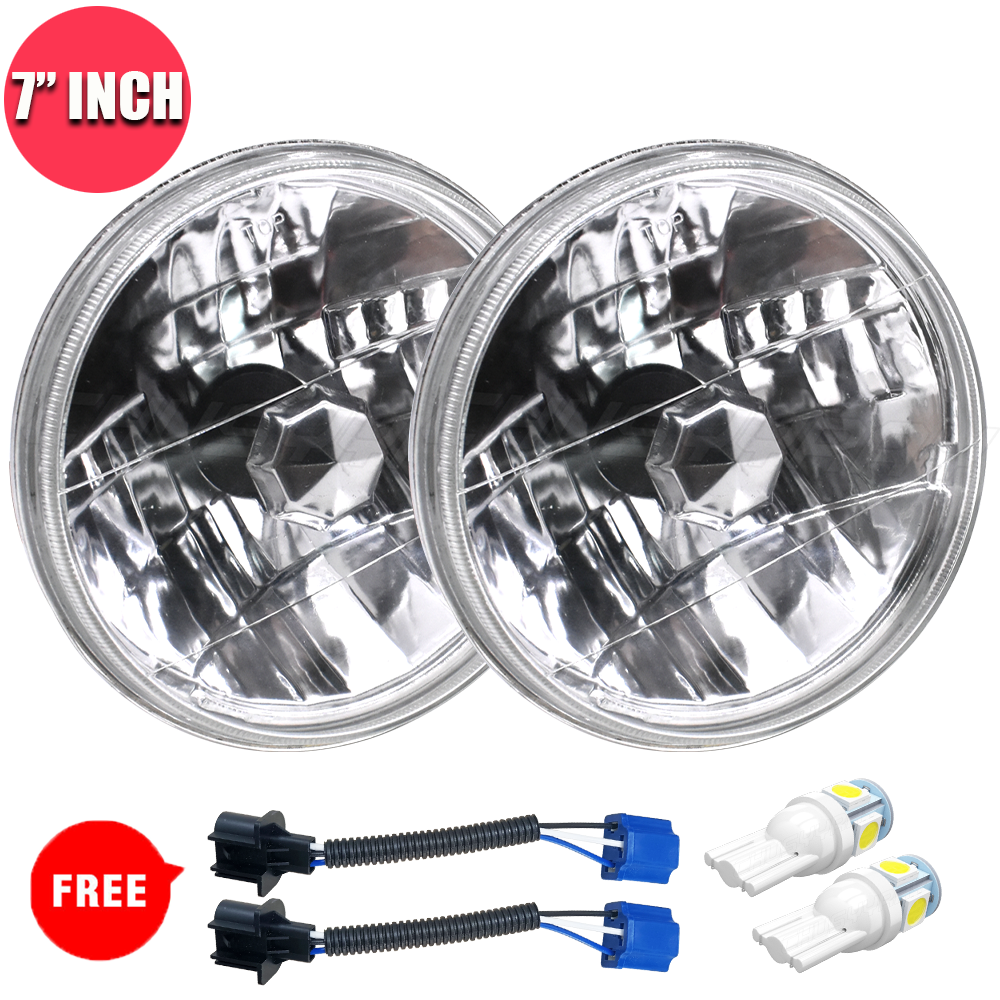 2pcs FOR Dodge Dart 1964-1976 DOT 7" inch Round LED Headlights Hi-Lo ...