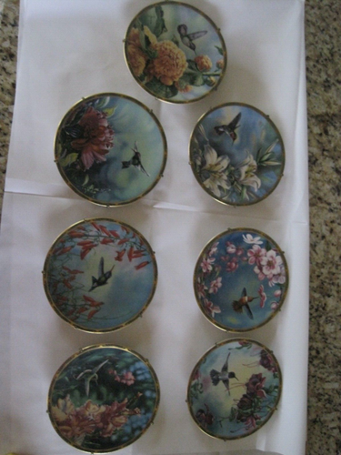 Beautiful Hummingbird Pickard Plates Set Cyndi Mason 7 6.5" | eBay