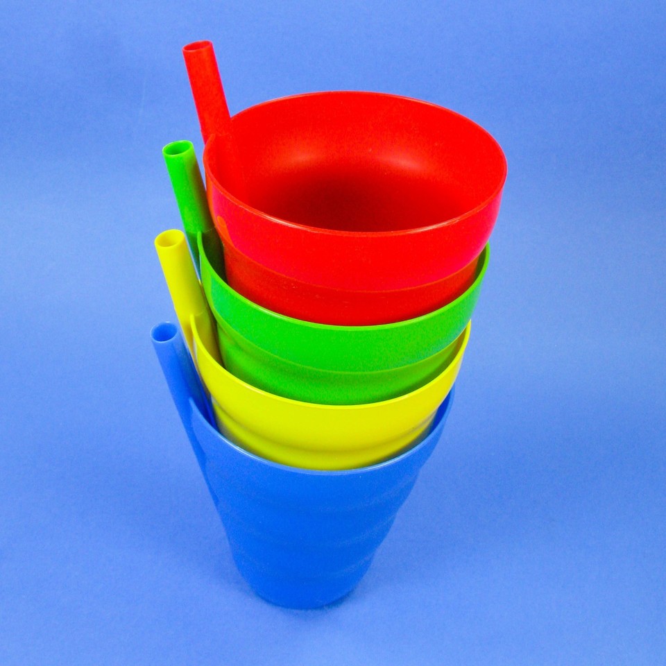 3-10oz SIP A CUP BUILT IN STRAW JUICE GLASS TUMBLER SIPPY CUPS, USA ...