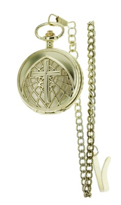 Christian Religious Cross Pocket Watch Silver Gold Tone | eBay