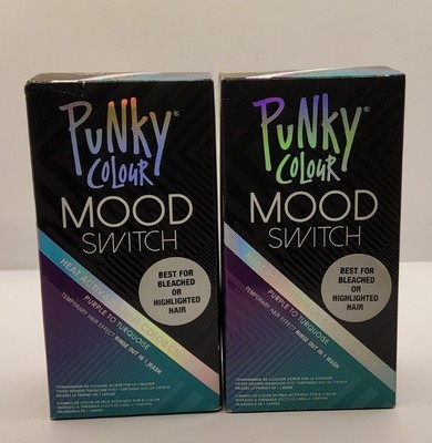 2 Punky Color Mood Switch Heat Activated Hair Color Change Dye Purp 2 ...