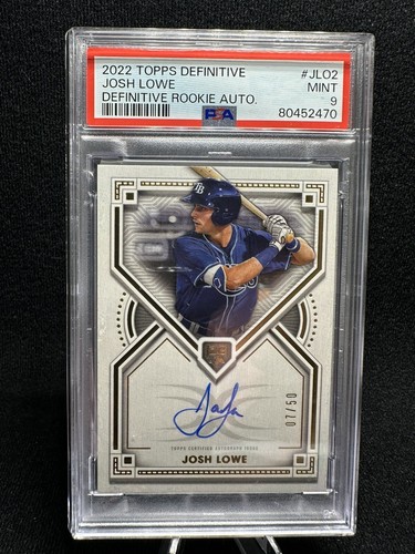 2022 Topps Definitive Josh Lowe RC Auto #'d/50 Rookie Rays Autograph ...