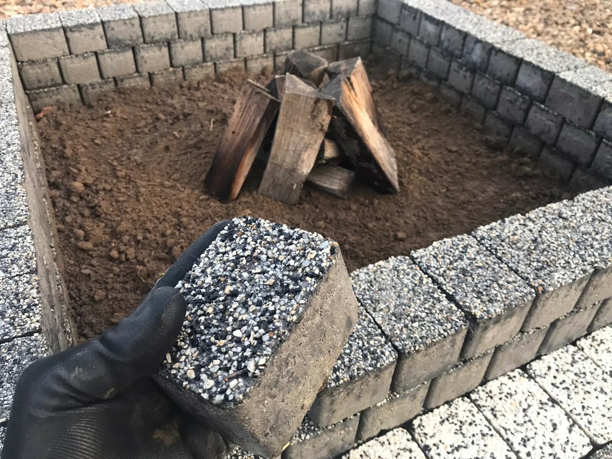 Underground Rock Fire Pits Square Square Gas Fire Pit With Storage