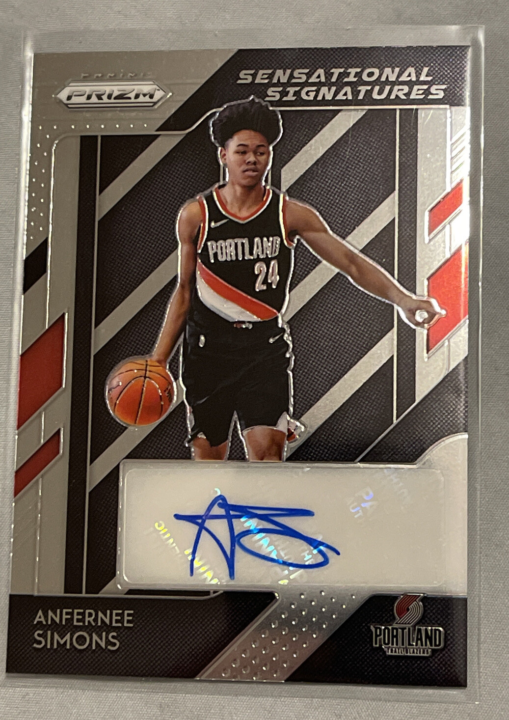 2018 Panini Prizm Anfernee Simons SENSATIONAL SIGNATURES Rookie RC AUTO ...