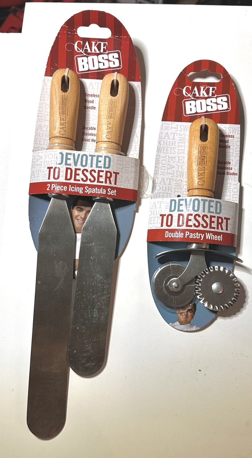 Cake Boss Decorating Tools Brand New Double Pastry Wheel and 2 Piece ...