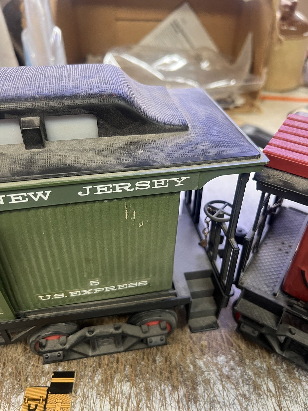 Vintage Jim Beam Train Decanter Lot EMPTY Red Caboose Baggage Car As Is ...