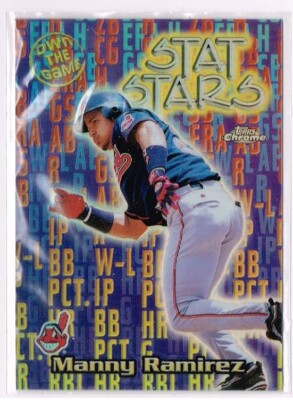 2000 Topps Chrome Own the Game Stat Stars Refractor Manny Ramirez # ...