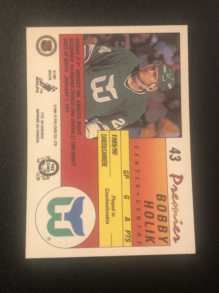 1990-91 O-PEE-CHEE Premier Bobby Holik Rookie #43 | eBay