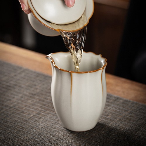 Ruyao Craft Porcelain Pitcher Ceramic Fair Cup Chinese Handmade Crackle ...