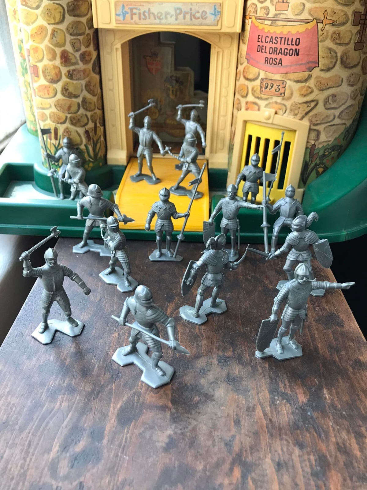 MARX TOYS RECAST 54 MM MEDIEVAL KNIGHTS REISSUE-16 FIGURES-SILVER GREY ...