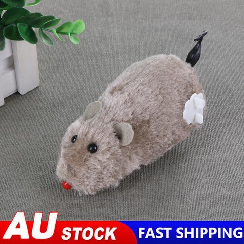 Clockwork Mouse Toy Cat Plush Rat Mechanical Motion Interactive Toy ...