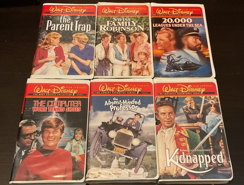 Disney Movies "Film Classics" (Red Front) VHS Tape Lot of 6 Vintage | eBay