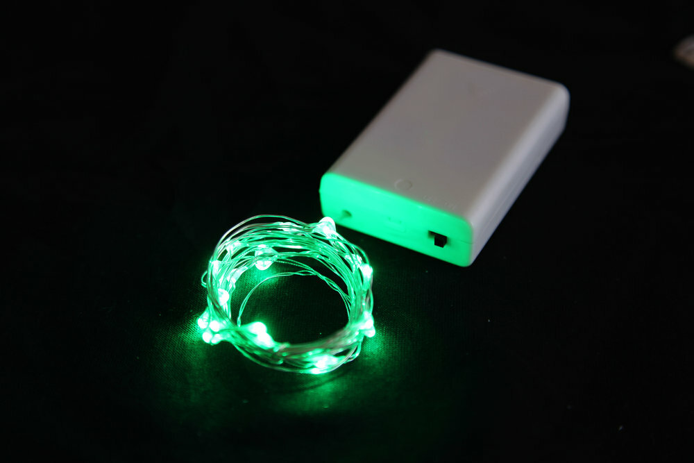 RICE LIGHT, FLEXI, FAIRY LED STRING, 20 LED BLINKING BATTERY OP. WITH ...