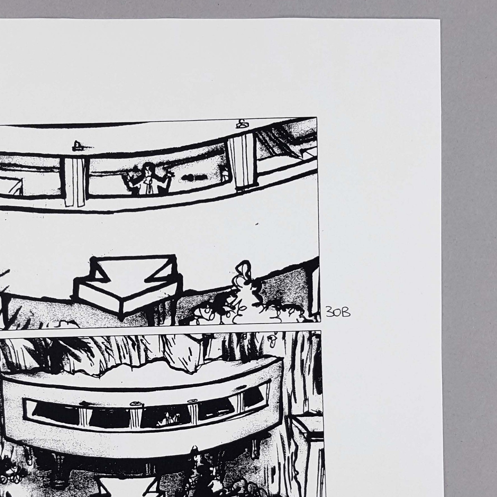 Hellboy 2 Storyboard Scenes 30B 30C 30D BPRD HQ Overhead Production ...