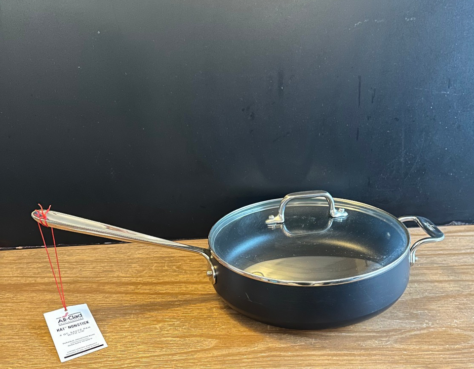 All-Clad HA1 Hard Anodized Nonstick PFOA Free 4 Qt.Saute Pan W/lid new ...