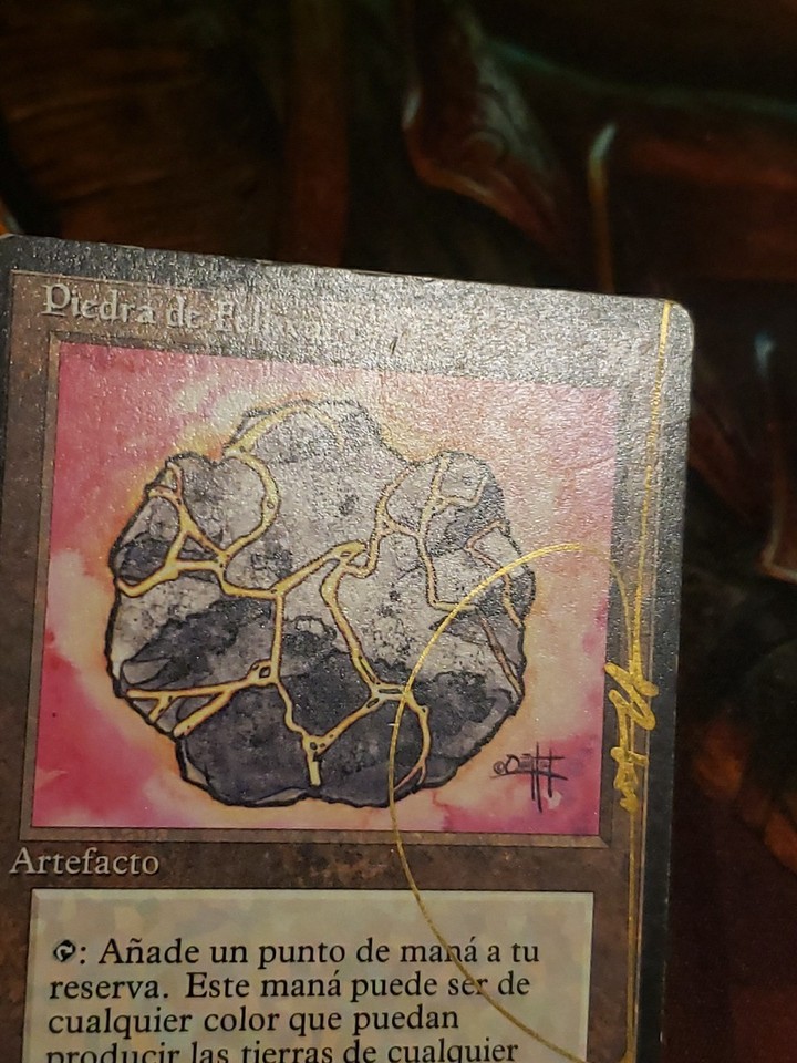 Mtg 1x Fellwar Stone 4thed bb spa signed by artist Quinton Hoover Pl ...