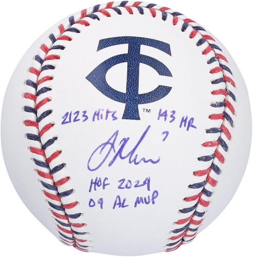 Autographed Joe Mauer Twins Baseball Fanatics Authentic COA Item ...