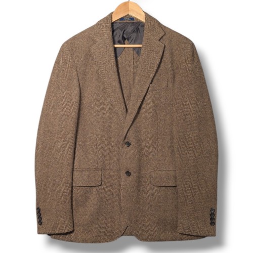 Polo Ralph Lauren Herringbone Wool Blazer Mens Size 40R Suit Sports ...