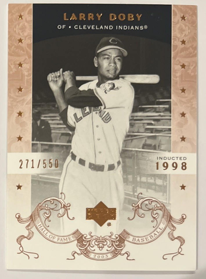 Larry Doby 2005 Upper Deck Hall Of Fame #’D /550 #45 Cleveland Indians ...
