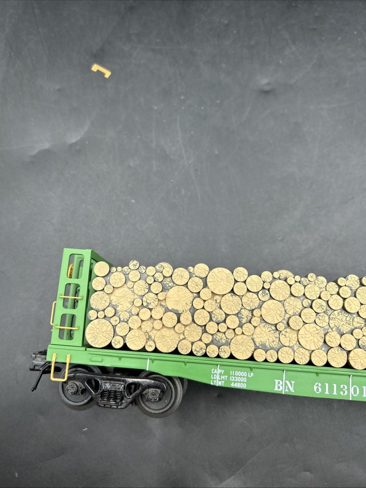 HO Scale CSX Coal Hopper Cars Lot Of 4 & BN Log Car Model Trains Set ...