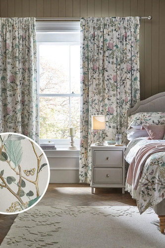 Natural Next Reflections Floral pencil Blackout/Thermal Curtains W117 ...