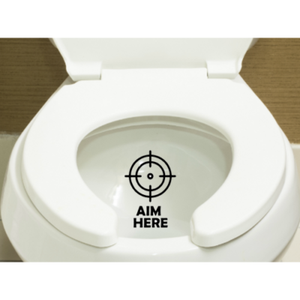 AIM HERE waterproof toilet lid wall stickers Decals Decoration funny | eBay