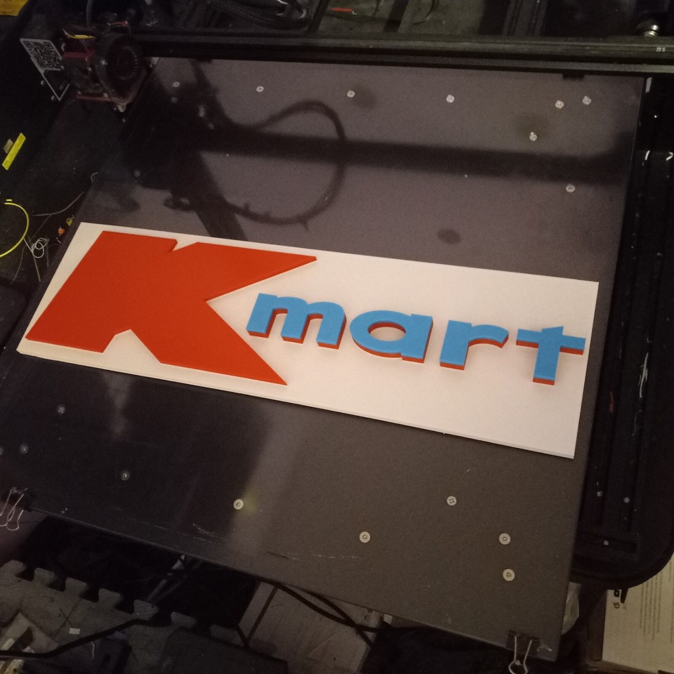 15 Inch Vintage Old Style 3D Kmart Sign, 3D printed. 3D Reproduction ...