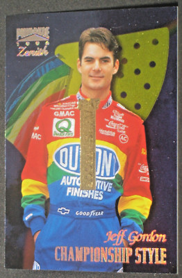 Jeff Gordon 1996 Pinnacle Zenith 24KT Artist Proof Parallel #80 ...