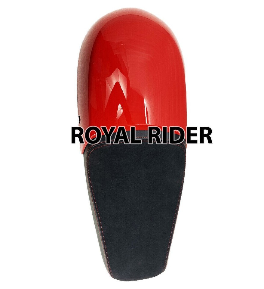Premium Touring Dual Seat & Red Cowl Fit For Royal Enfield Interceptor ...