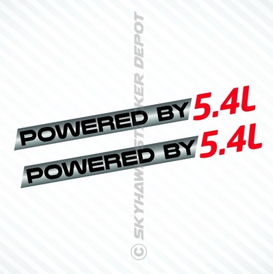 (2X) 5.4L Powered By Sticker Vinyl Decal Fender Decal fits Ford F150 ...