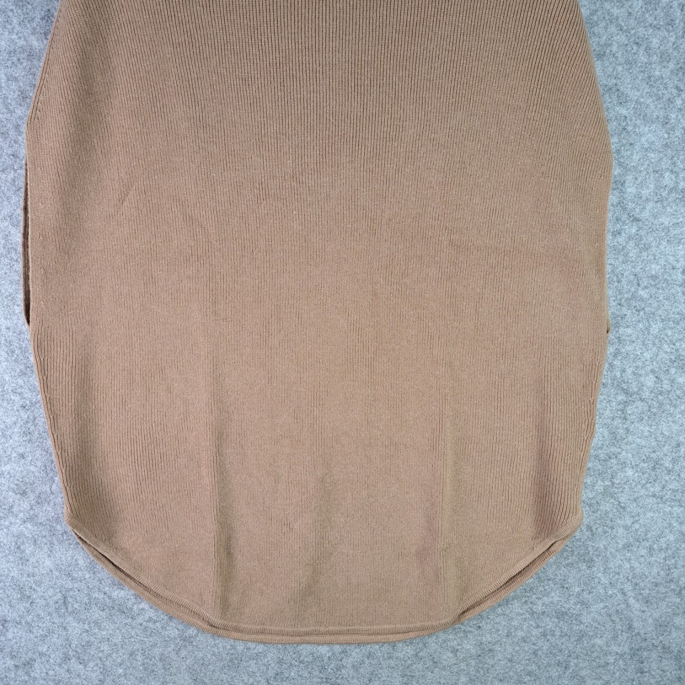 COS Jumper Womens XS Brown Turtle Neck Wool Alpaca Oversize Knit Poncho ...