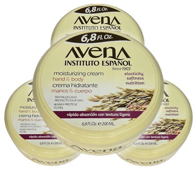 AVENA Instituto Español Moisturizing Oat Cream Hand Body Skin Lotion 6 ...