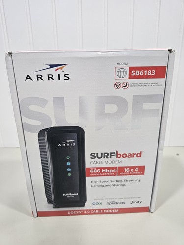 ARRIS SURFboard SB6183 DOCSIS 3.0 Cable Modem - BLACK New Sealed Free ...