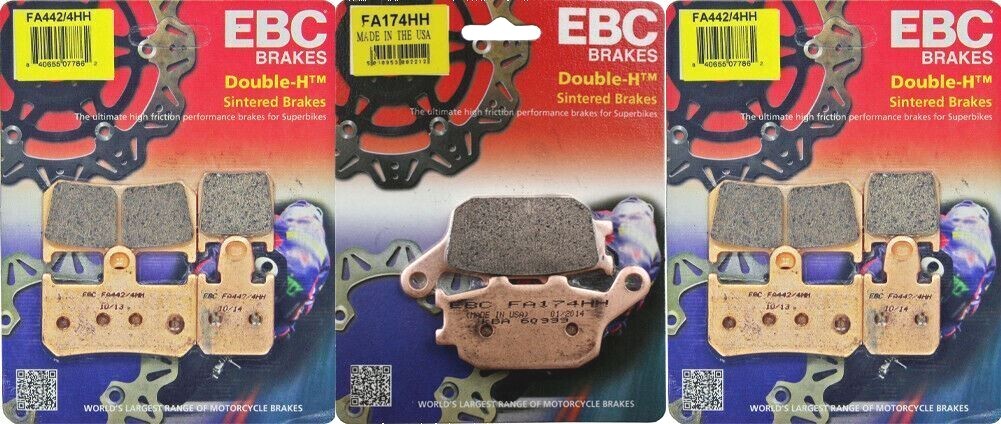 EBC HH FA442/4HH front & FA174HH rear brake pads set for 2007-2014 ...