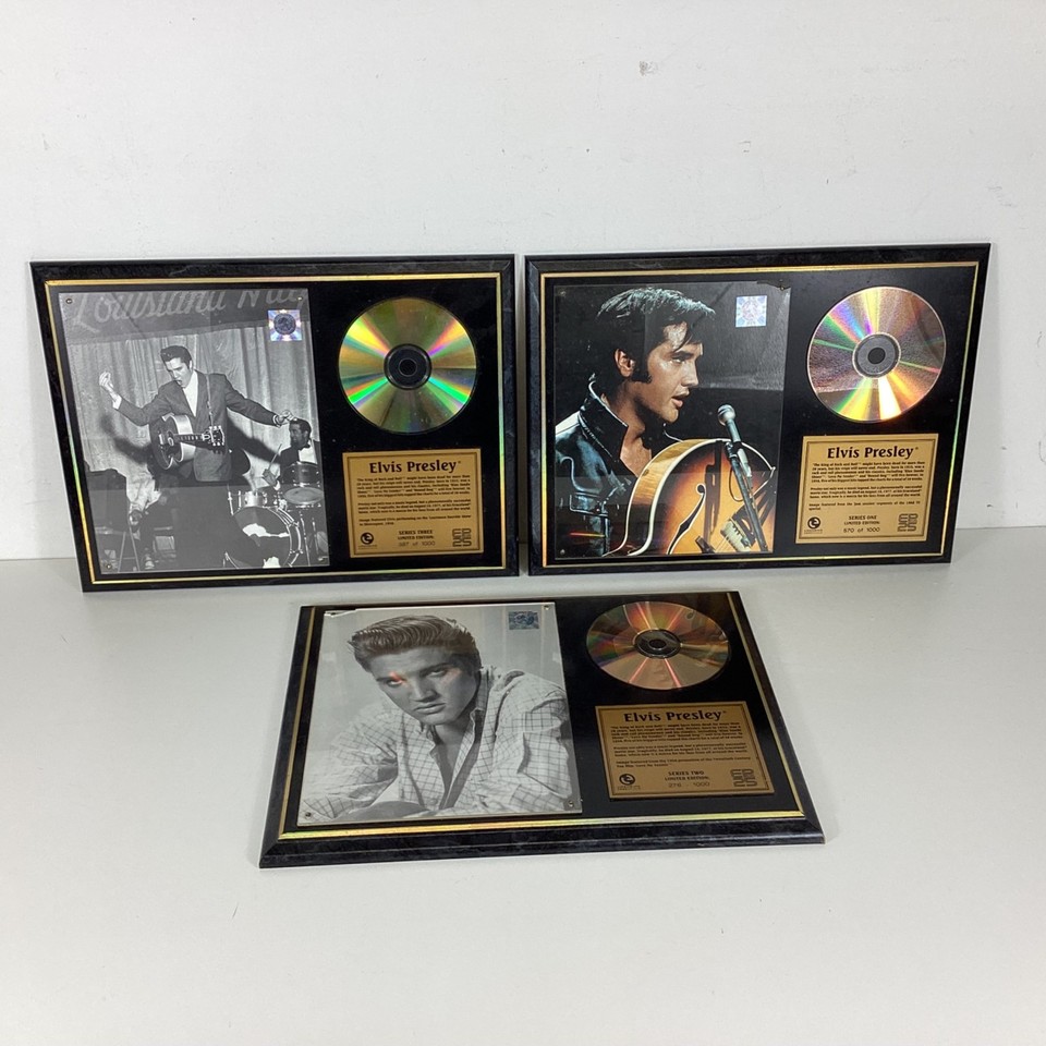 3 x Limited Edition Elvis Presley Frames Series 1, 2, & 3 with CD (A2 ...