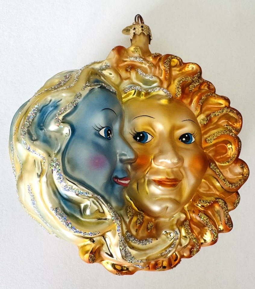 CHRISTOPHER RADKO 5" Ornament BROTHER SUN SISTER MOON Celestial Face 01 ...