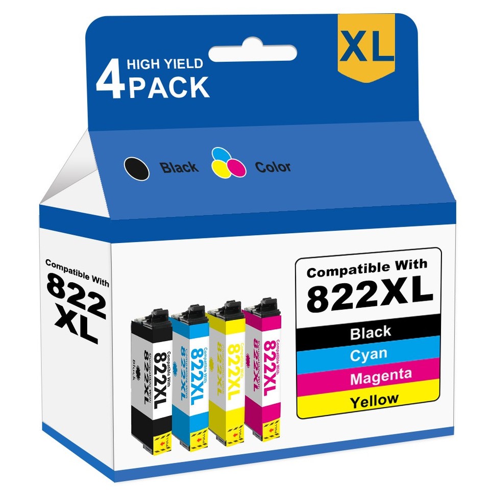 822XL Ink Cartridge T822 XL for Epson WorkForce Pro WF-3820 WF-4830 WF ...