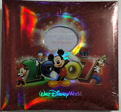 WALT DISNEY WORLD PHOTO ALBUM WITH FRAME & PHOTO CD HOLDER 2007 BRAND ...