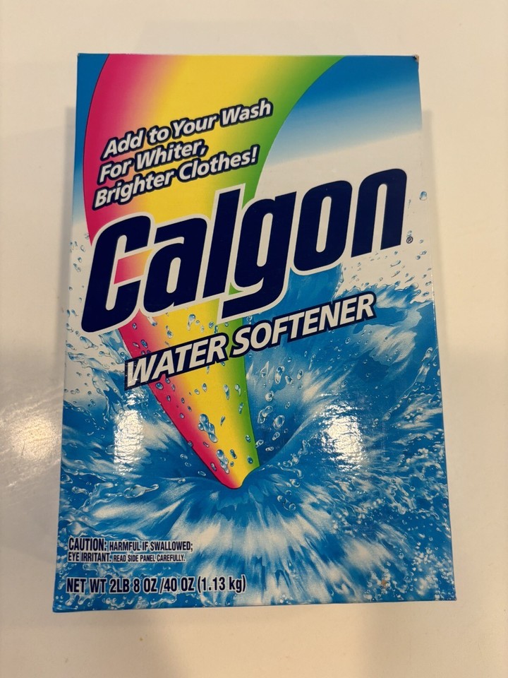 Calgon Water Softener Powder Box New 2 LB 8 OZ (40 OZ) Box Discontinued ...