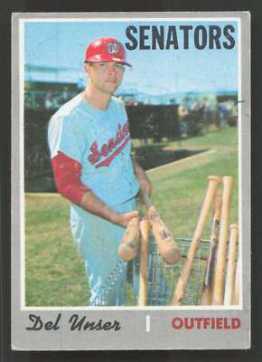 Del Unser 1970 Topps #336 Washington Senators VG MK {0528 | eBay