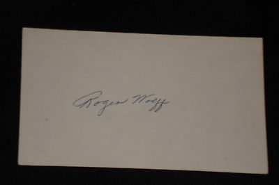 ROGER WOLFF SIGNED AUTOGRAPHED 3X5 INDEX CARD 1941 PHILADELPHIA A'S (d ...