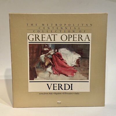 Metropolitan Centennial Collection Great Opera Verdi 4 LP Box Set and ...
