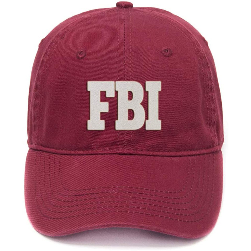 Baseball Cap Unisex Hip Hop Flock Printing for FBI Federal Agent Cotton ...