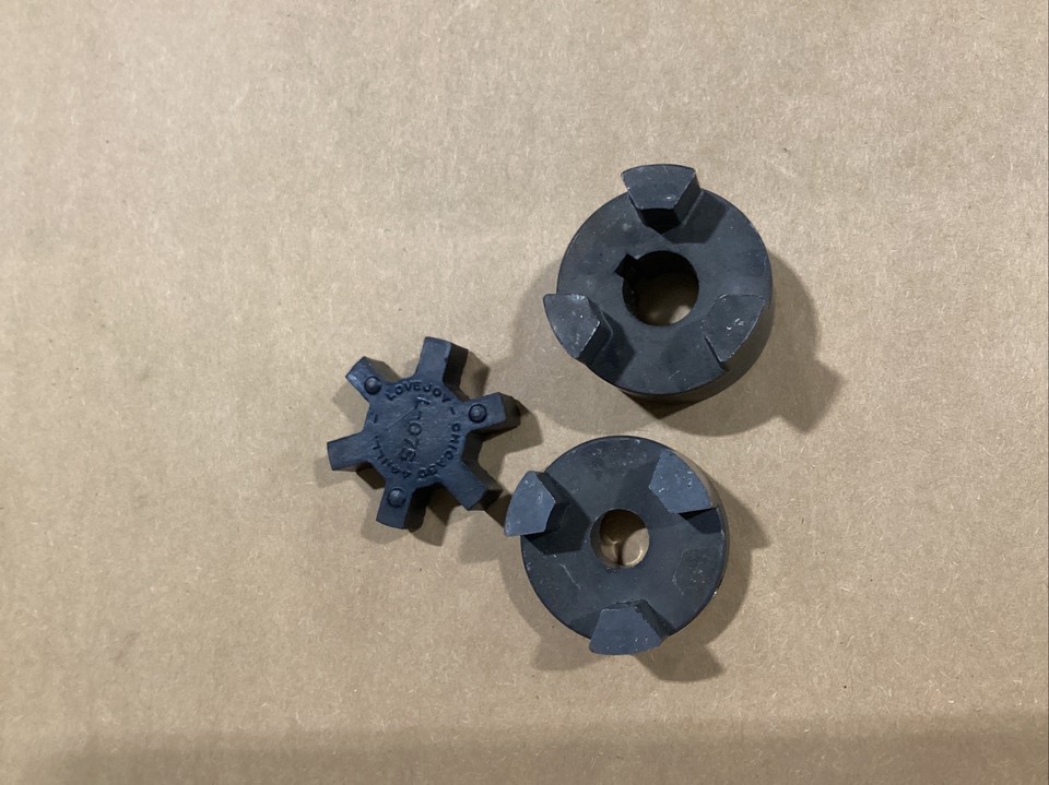 Lovejoy Flexible L075 Type Jaw Coupler & Rubber Spider Motor Shaft Hub ...